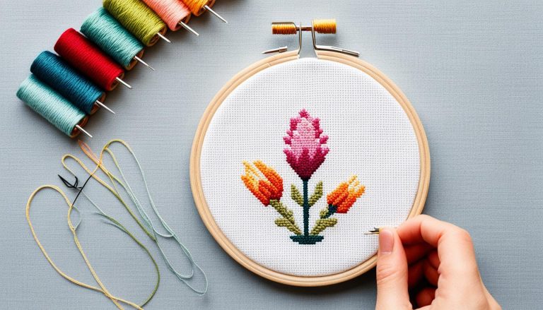 How to use the loop method to start cross stitch without a knot